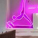 Pilates Neon Sign, Pilates Woman Figure Illuminated Neon Sign, Pilates ...