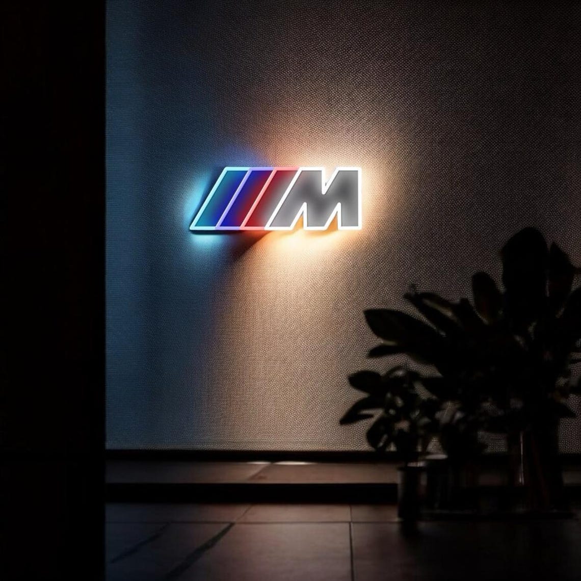 BMW Neon Sign, Custom Design Illuminated BMW M Power Neon Sign, Garage ...