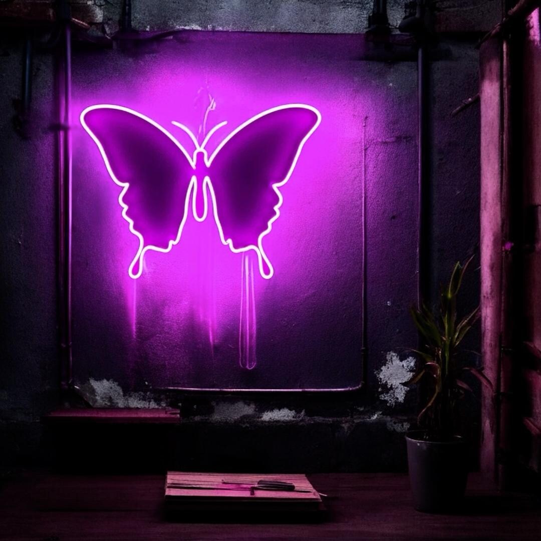 Butterfly Neon Sign, Custom Design Butterfly Lighted Neon Sign ...