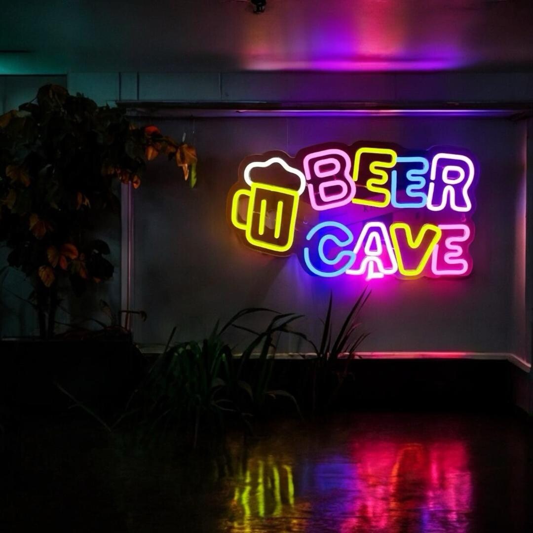Beer Cave Neon Sign, Perfect for Bars and Your Home's Drinking Corner ...
