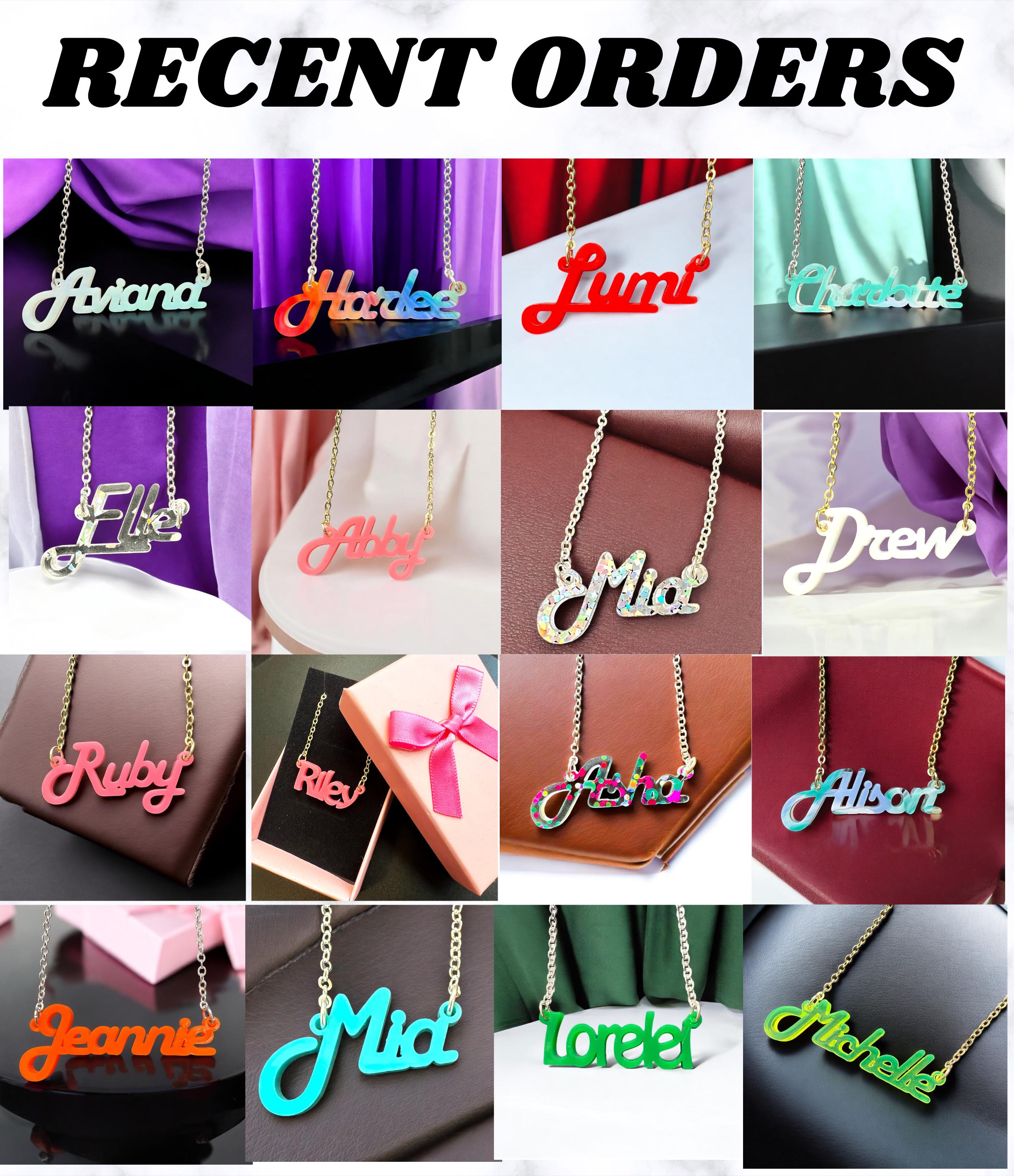 Personalized Name Necklace Gold Chain Custom Jewelry Birthday Gift for ...