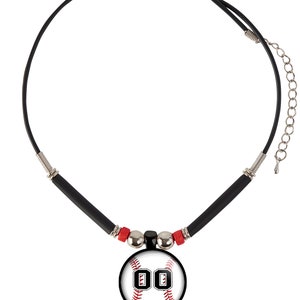 Personalized Baseball Number 3D Chain Necklace Boys Baseball Number ...