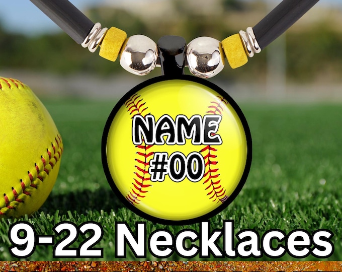 Sport Name Jewelry, Softball Necklace, Baseball Necklace, Softball ...
