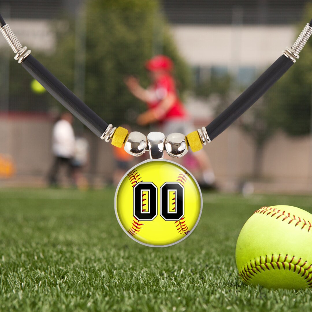 Personalized Softball Number Necklace Girls Custom Softball - Etsy