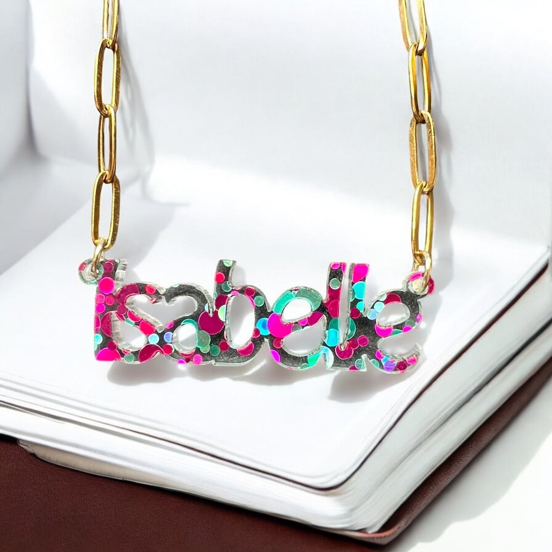 Custom Name Necklace for Little Girl Birthday Party Personalized ...