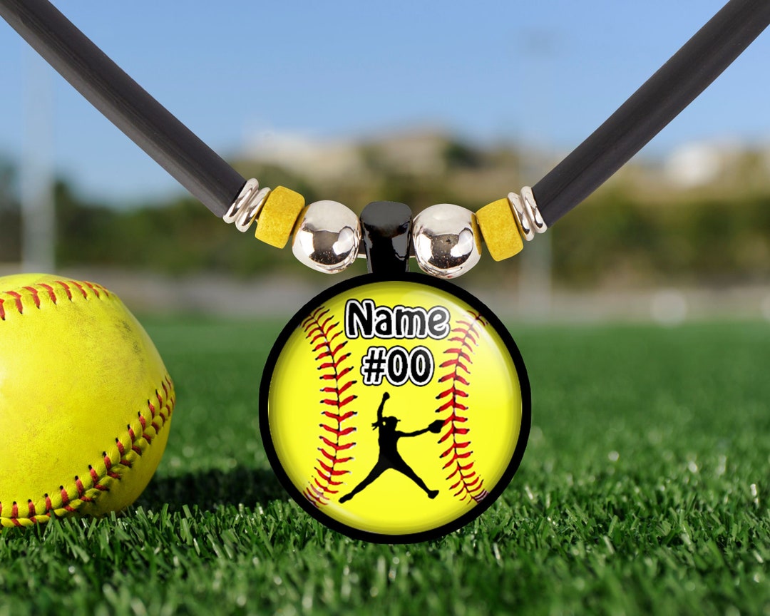 Personalized Softball Pitcher Necklace Girls Custom Softball Gift ...