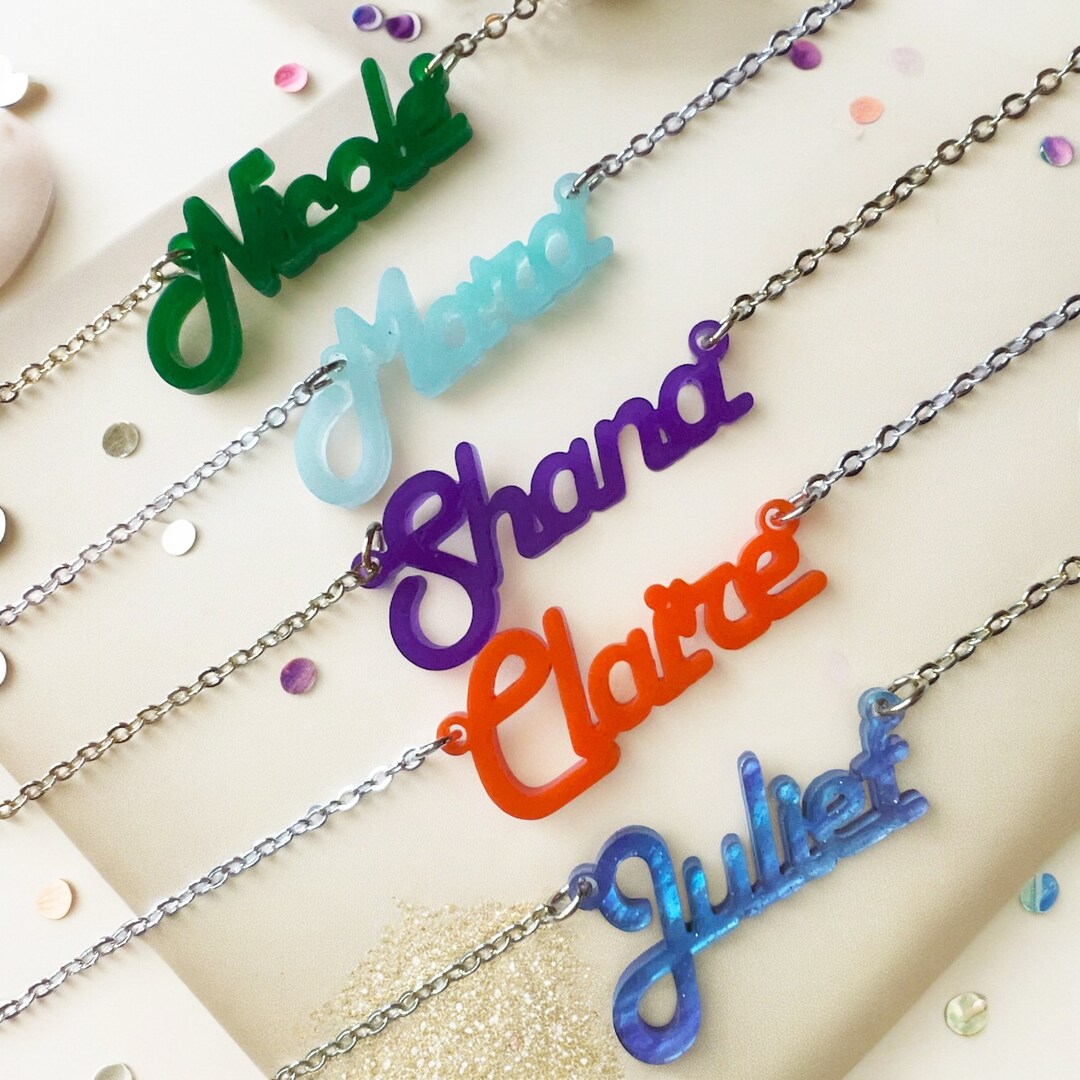 Girls Birthday Party Favor Goody Bag Name Jewelry Customized Gift for ...