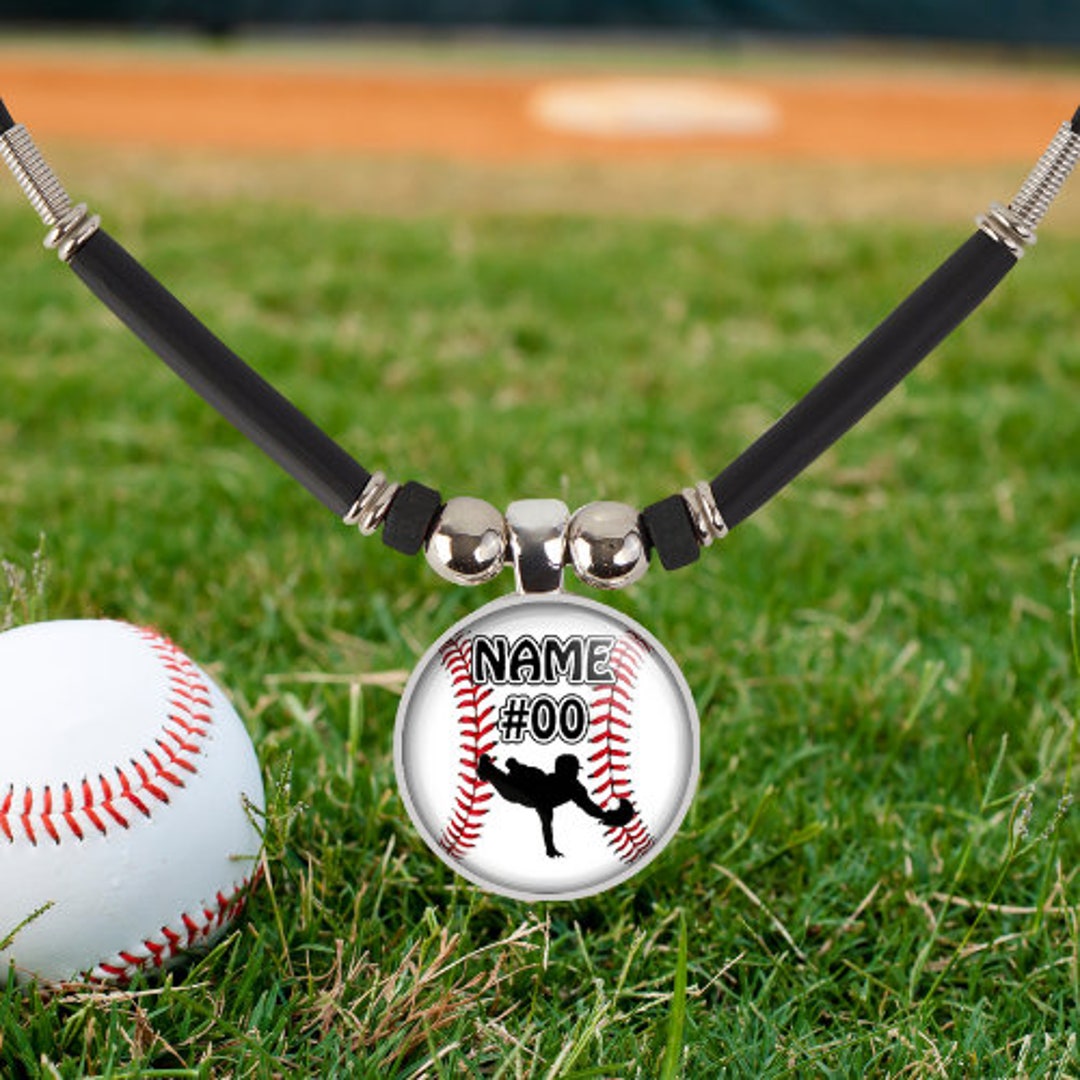 Personalized Baseball 3D Chain Necklaceboys Baseball Diving Catch ...