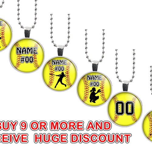 Custom Softball Team Necklace Personalized Softball Gift - Etsy