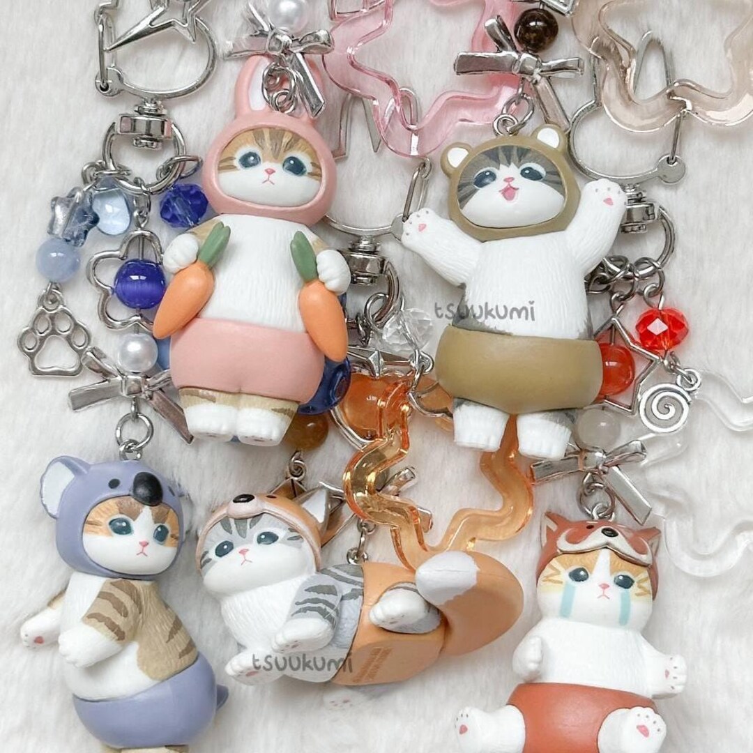 Mofusand Beaded Keychains - Etsy