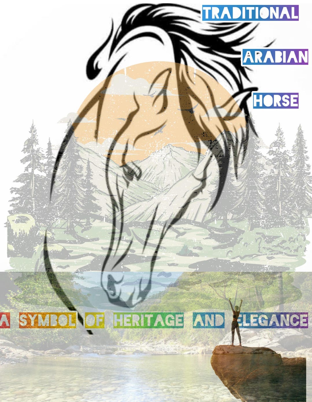 Traditional Arabian Horse – A Symbol of Heritage and Elegance,colorful ...