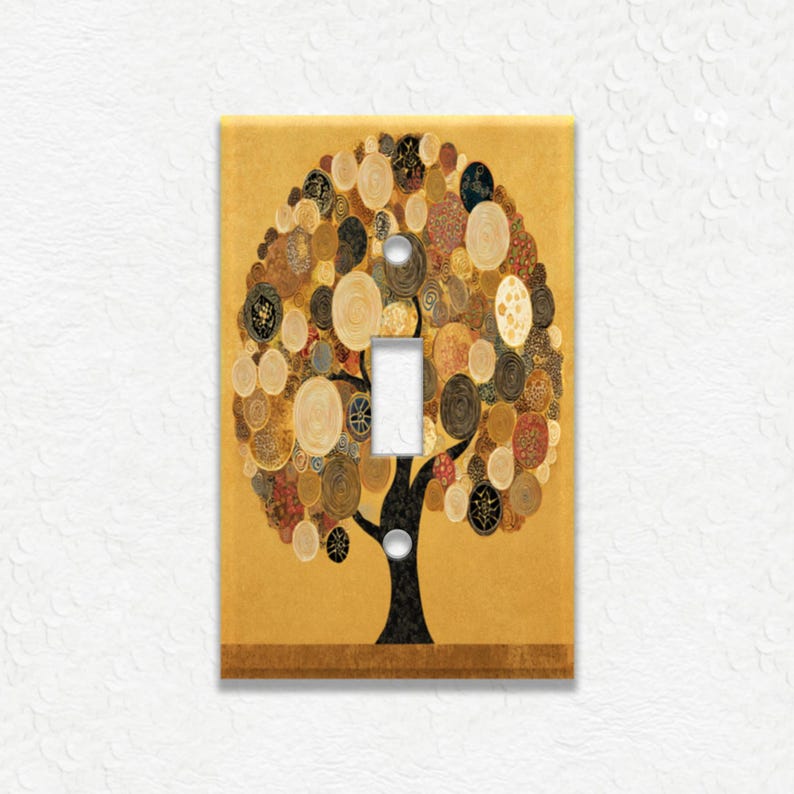 Klimt Tree of Life Design Art Metal Light Switch Covers, Outlet Covers ...