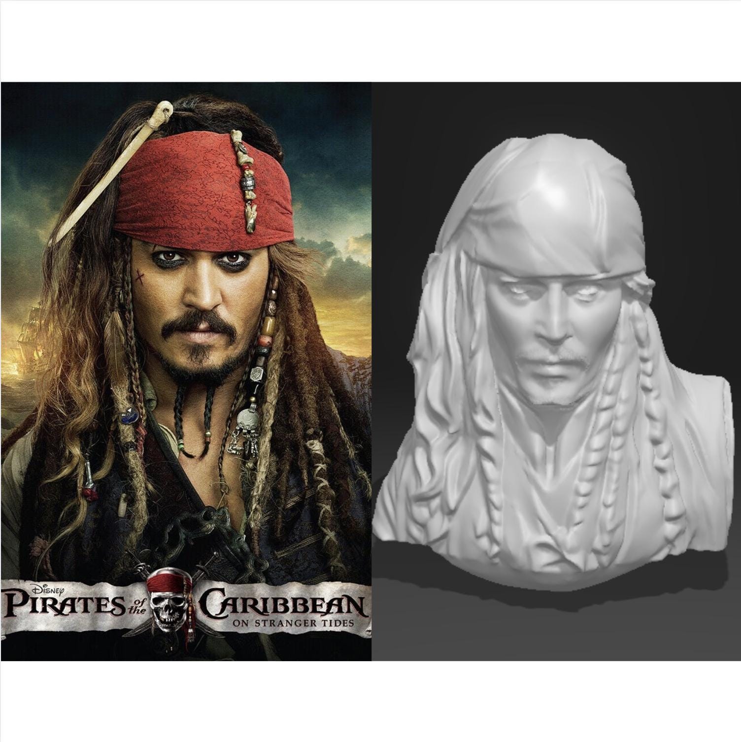 Customized 3D Bust STL FILE Statue Customizable 3D Sculpture Custom ...