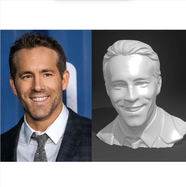 Customized 3D Printed Bust Statue Customizable 3D Sculpture Custom Gift ...