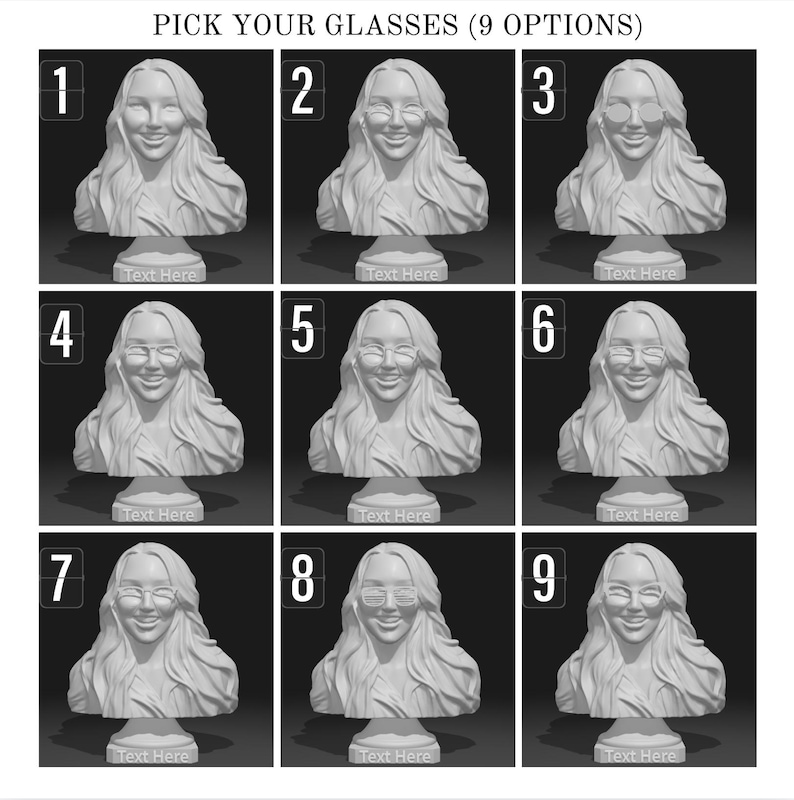 Custom 3D Printed Bust, Personalized Portrait Sculpture, 6 Inch ...