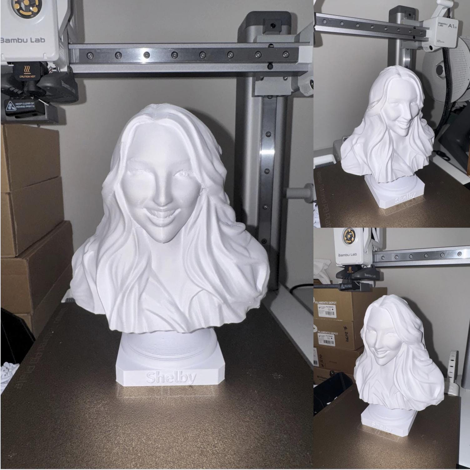 Customized 3D Bust STL FILE Statue Customizable 3D Sculpture Custom ...