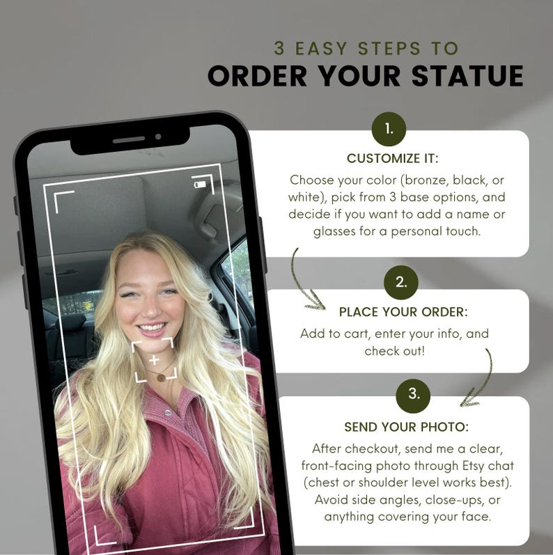 Customized 3D Bust STL FILE Statue Customizable 3D Sculpture Custom ...