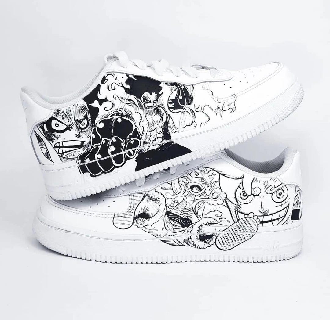 Custom AF1 Sneakers, Custom Air Force 1 Shoes, Handmade, Spray-painted ...
