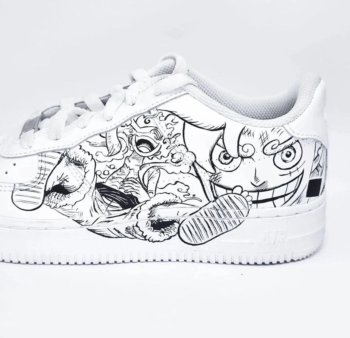 Custom AF1 Sneakers, Custom Air Force 1 Shoes, Handmade, Spray-painted ...