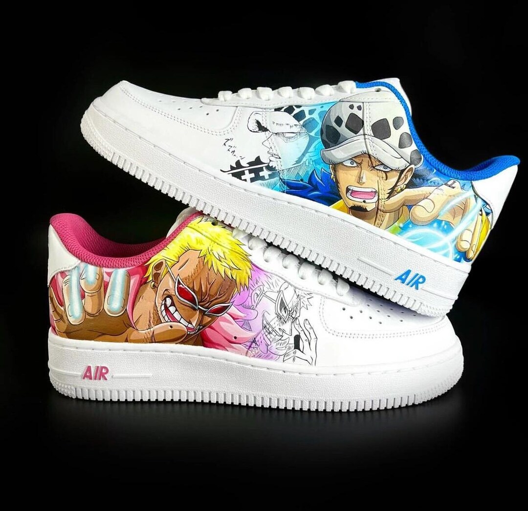 Custom AF1 Sneakers, Custom Air Force 1 Shoes, Handmade, Spray-painted ...