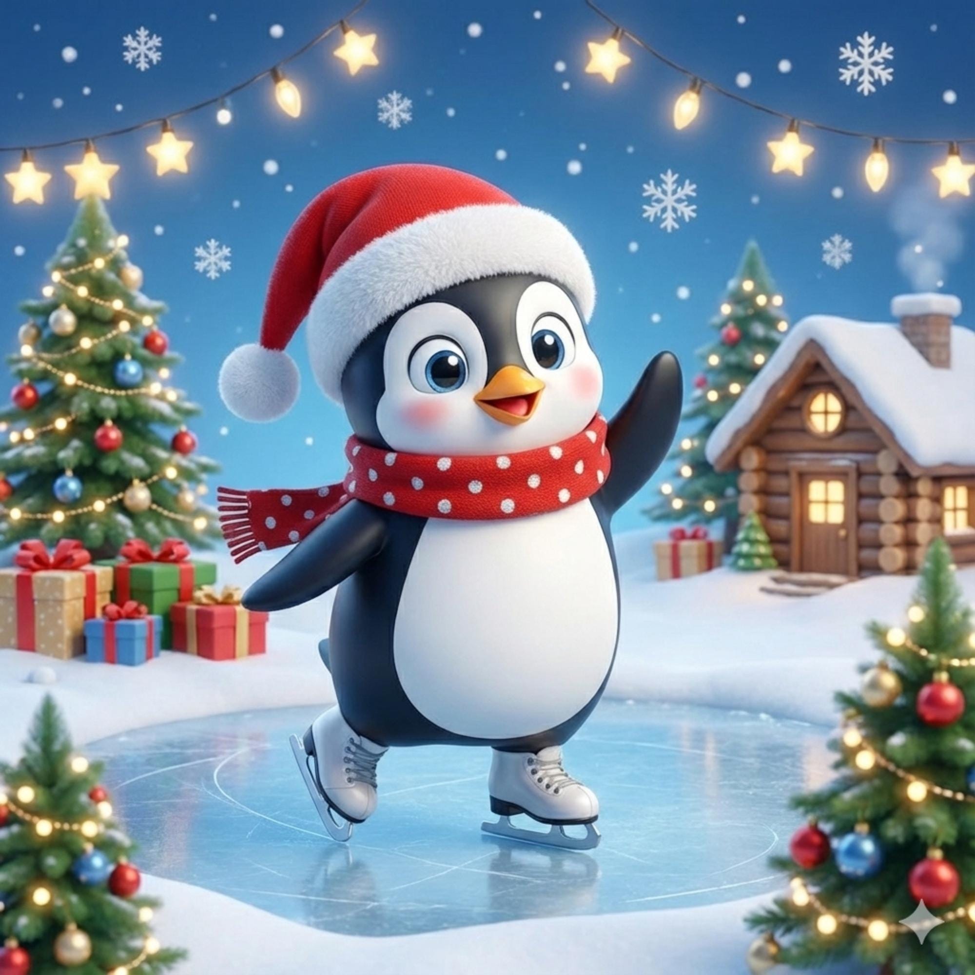 Winter Penguin Clipart | Cute Christmas Penguin PNG | Snow Penguin ...