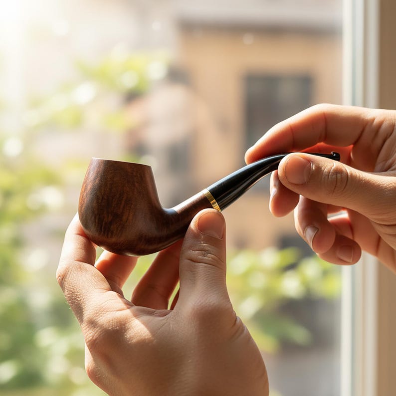 Engraved Wooden Tobacco Pipe Gift Set – Personalized Anniversary Gift ...