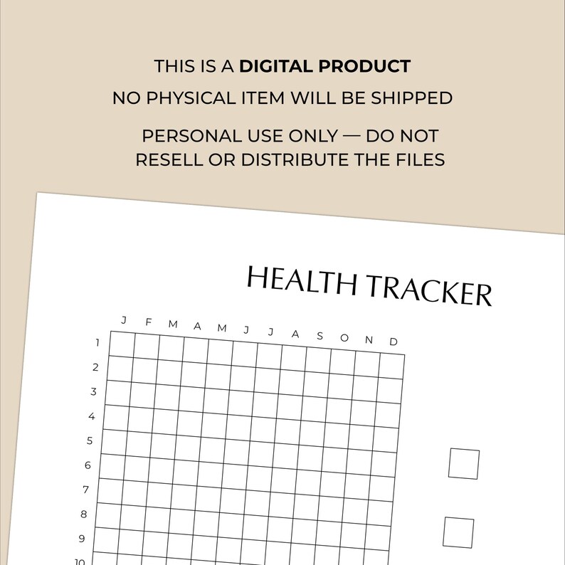 Health Tracker Printable | Color Labels Daily Symptom Tracker ...