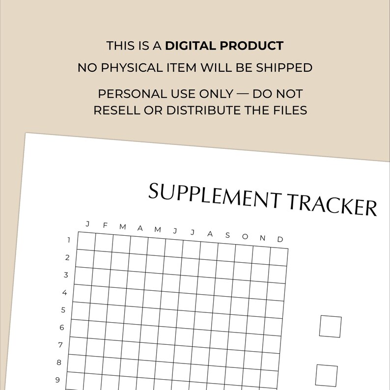 Supplement Tracker Printable | Coloring Meds & Vitamin Habit Tracker ...