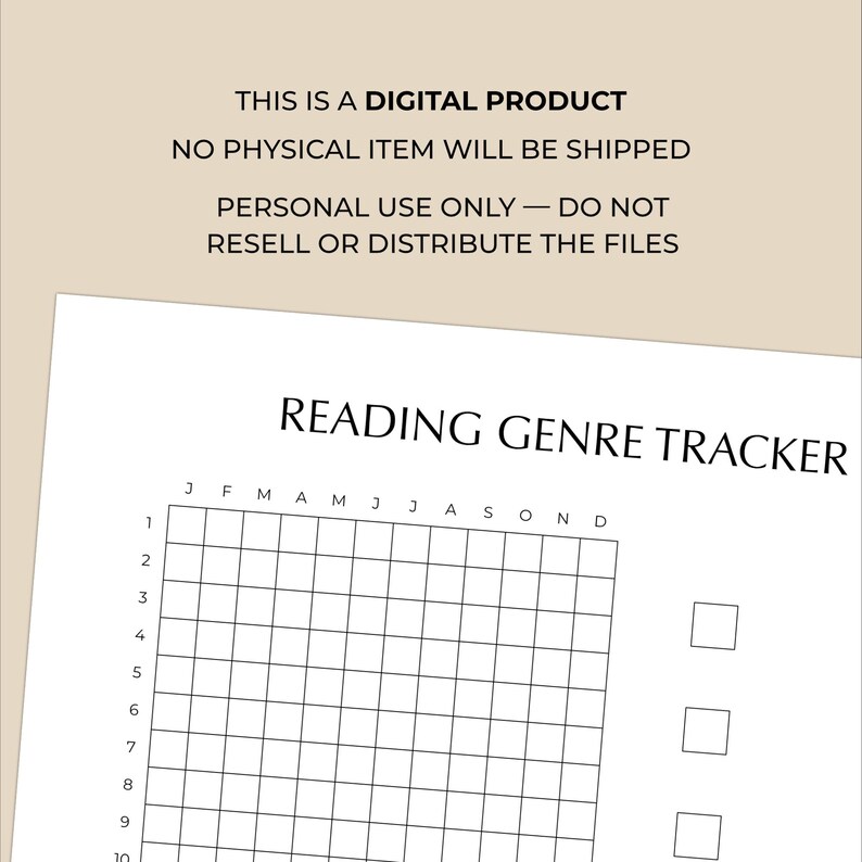 Reading Tracker Printable | Daily Book Genre Tracker | Yearly Reading ...