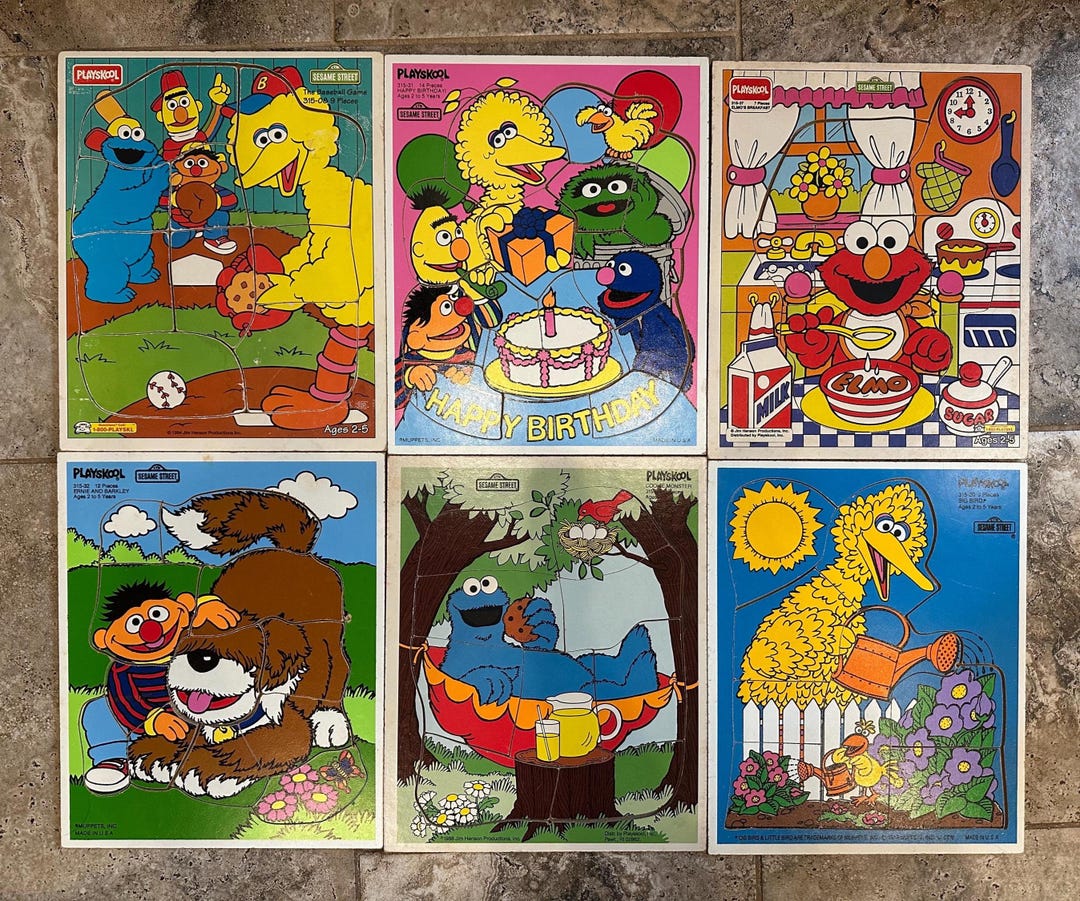 Vintage Sesame Street Wooden Puzzles - Buyer’s Choice - Etsy