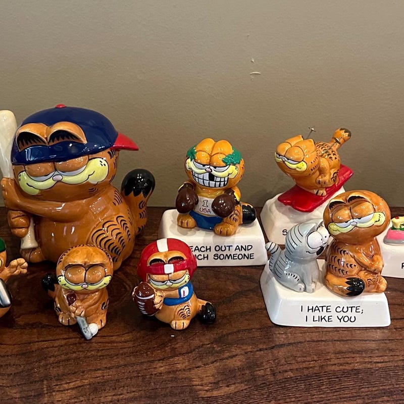 Garfield Enesco Figurines - Etsy
