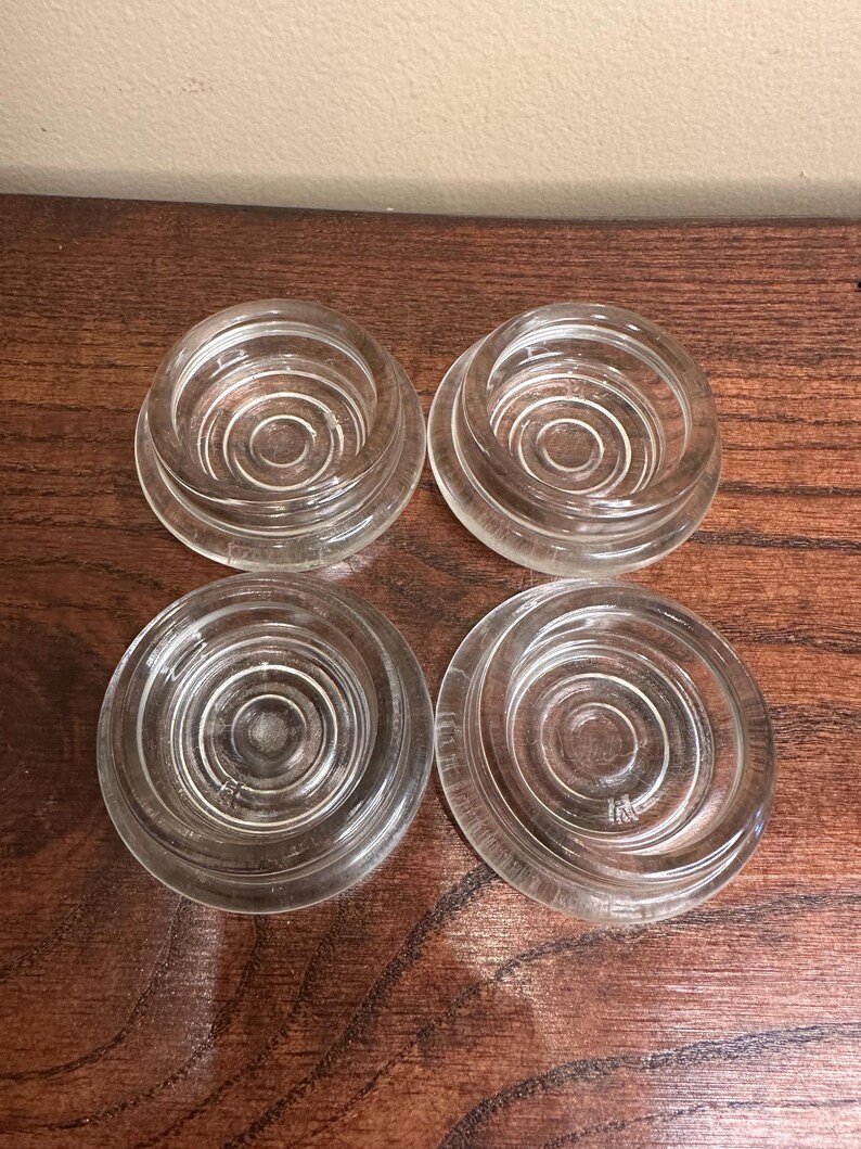 Vintage Hazel Atlas Glass Furniture Feet Coasters/sliders - Etsy