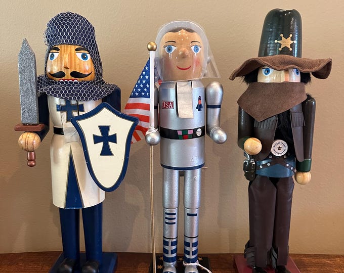 Christmas Nutcrackers - Cowboy, Astronaut, and Knight - Etsy