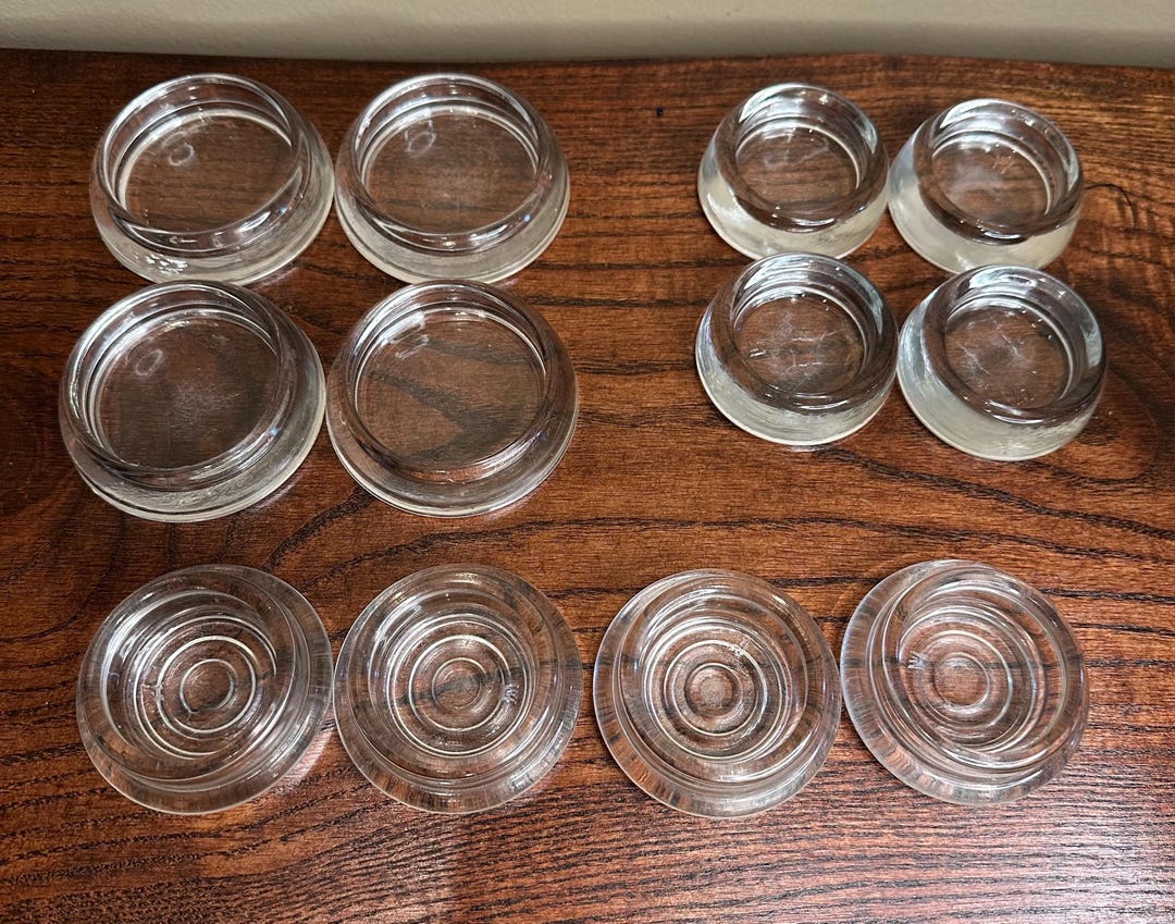 Vintage Hazel Atlas Glass Furniture Feet Coasters/sliders - Etsy