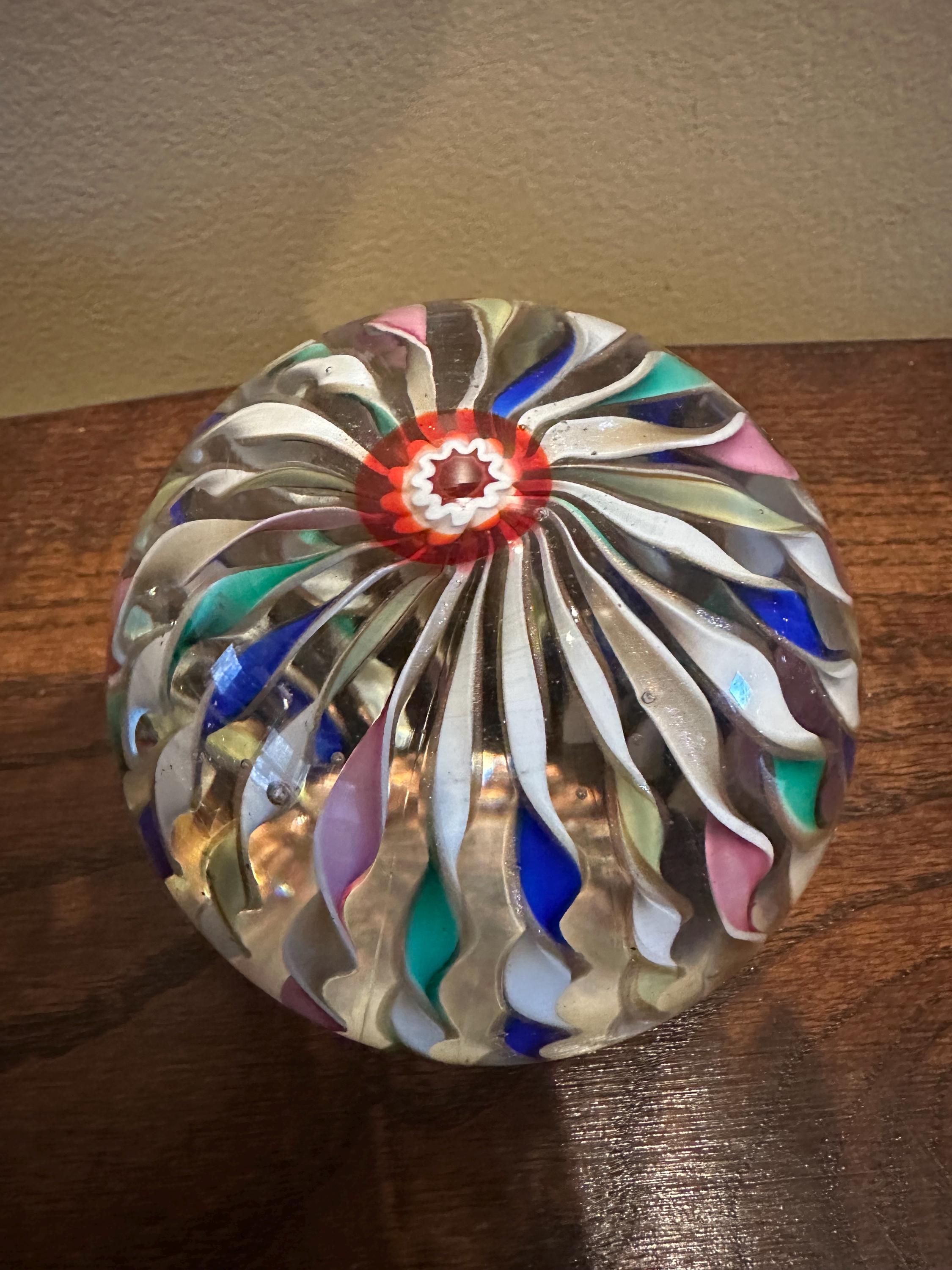 Vintage Murano Style Glass Round Paperweights - Etsy