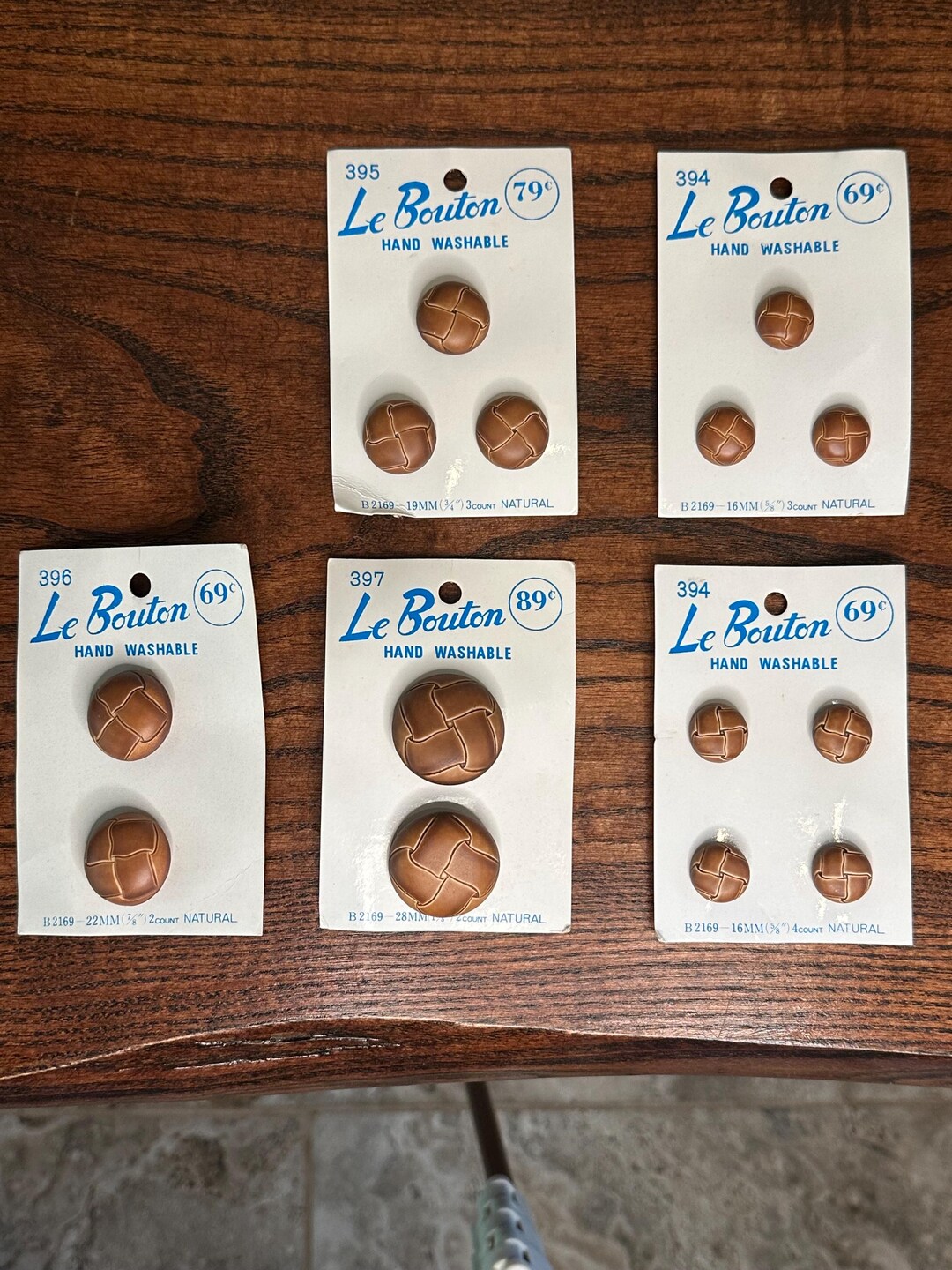 Vintage Le Bouton Brown Woven - Looking Buttons - Etsy