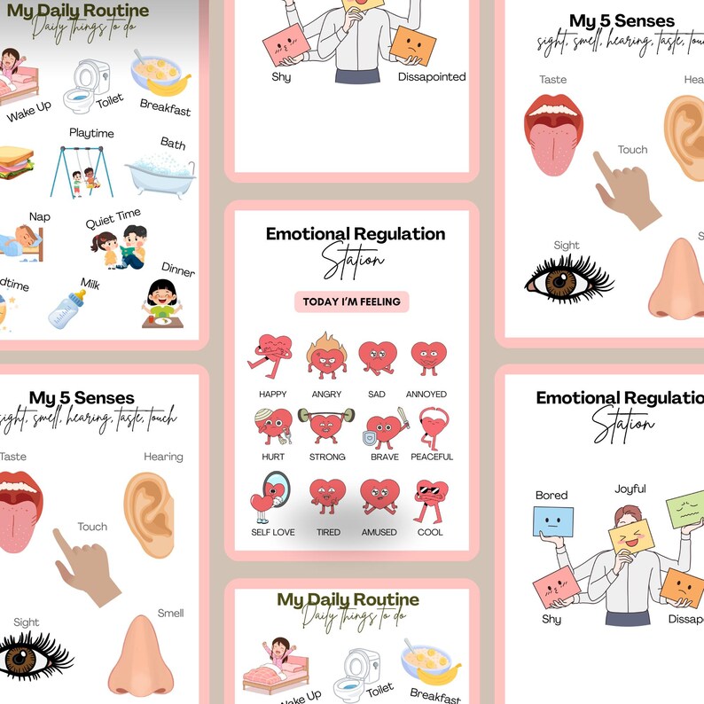 Printable Emotional Regulation & Daily Routine Chart | Daycare Calm ...