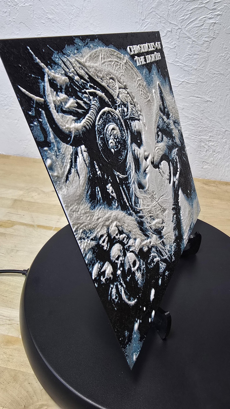 Wolf Warrior Girl Hueforge - 3d Printed in PLA. 8x8 Inches, Display ...