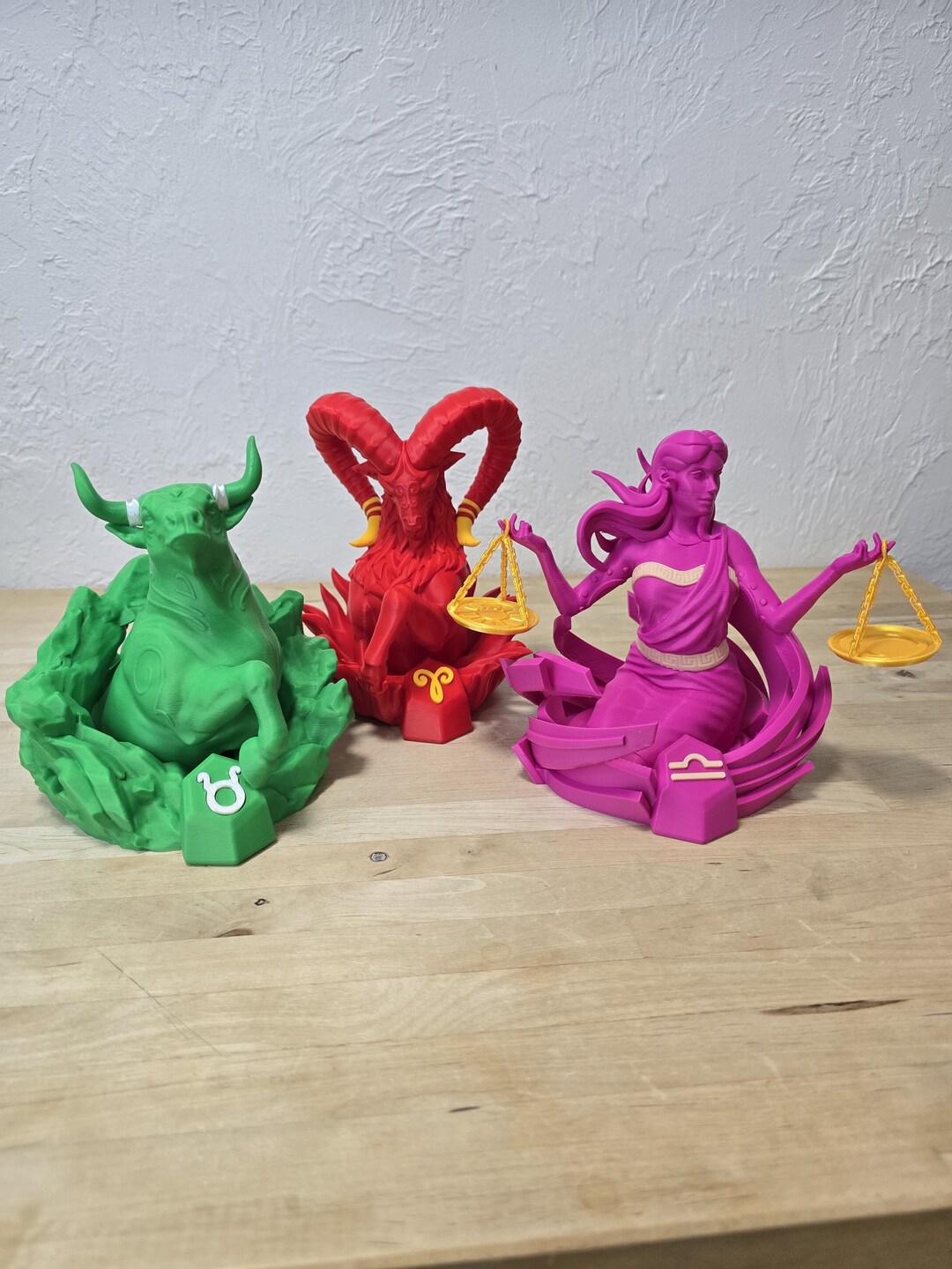 Zodiac Sign Statue – 3D Printed in PLA | Star Constellation Base ...