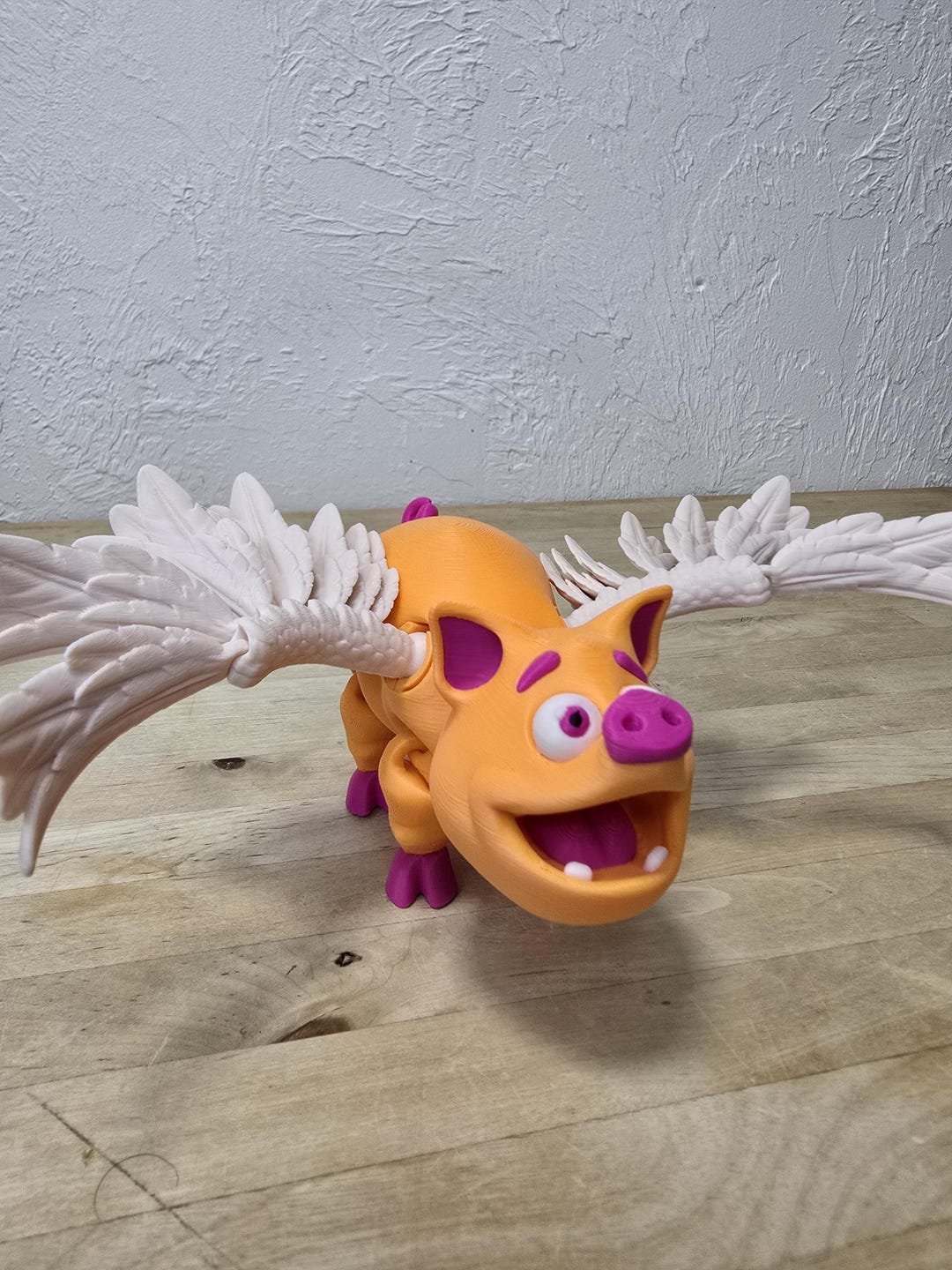 Whimsical Flying Pig – 3D Printed Flexi Animal | Playful Home Accent - Etsy