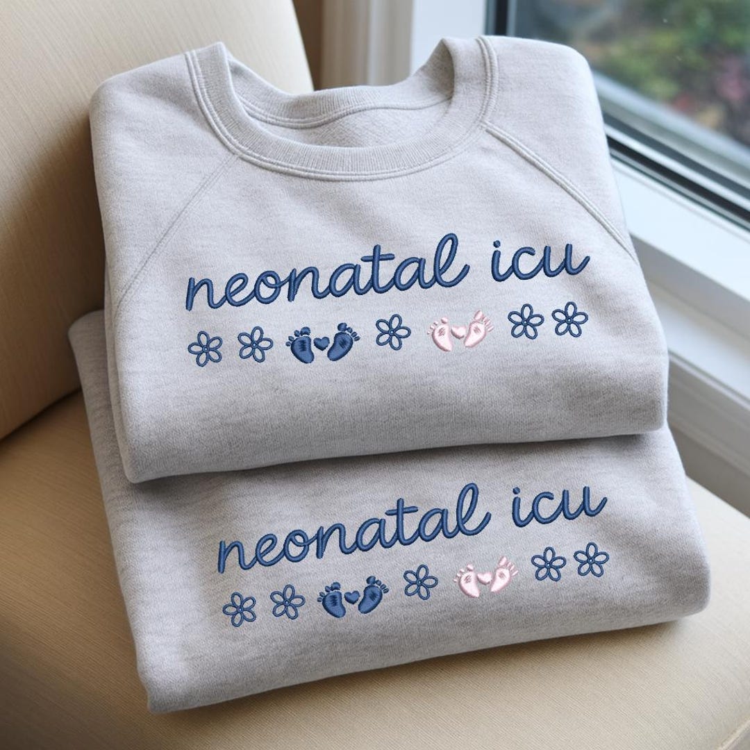 Neonatal ICU Embroidery Design, NICU Nurse Baby Feet Stitch Pattern ...