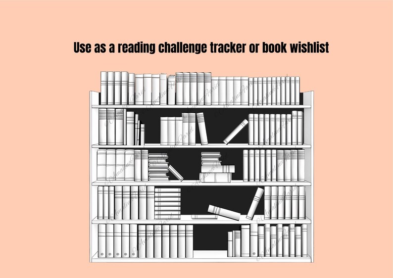 Bookshelf Doodle Book Tracker: Printable Reading Log (PDF, PNG Download ...