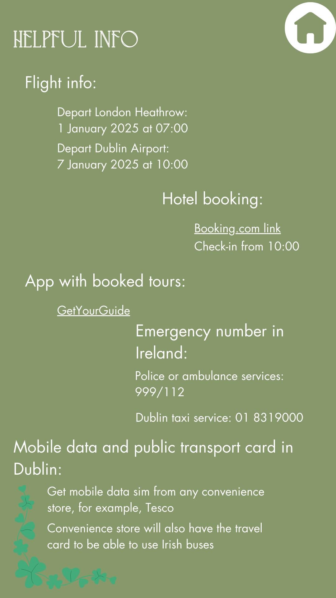 Ireland Travel Plan and Itinerary - Etsy