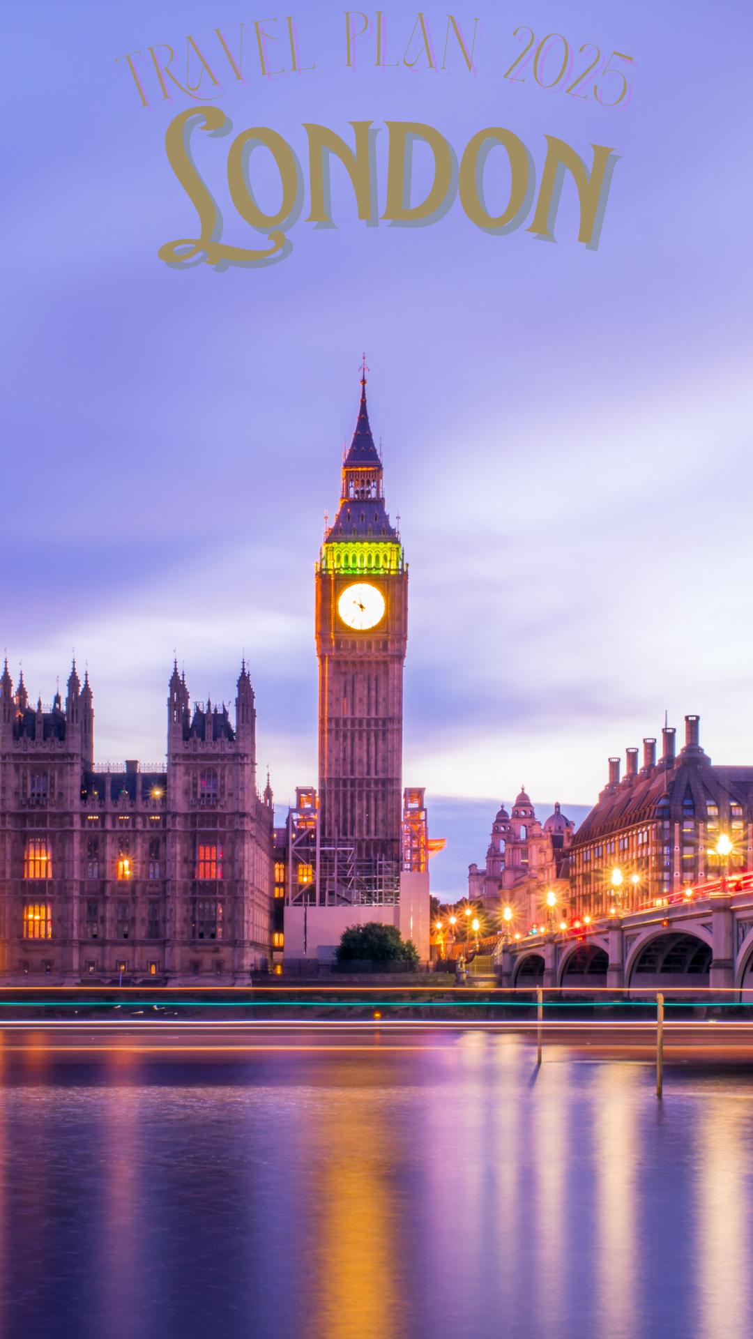 London Travel Plan and Itinerary - Etsy