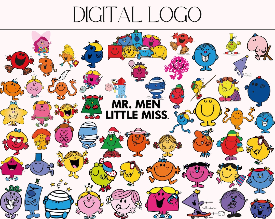 Mr. Men Little Miss Svg,png,pdf Layered Files for Cricut, Vectrol Logo ...