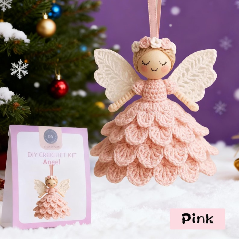 DIY Crochet Angel Ornament Kit,christmas Angel Pendant,beginner ...