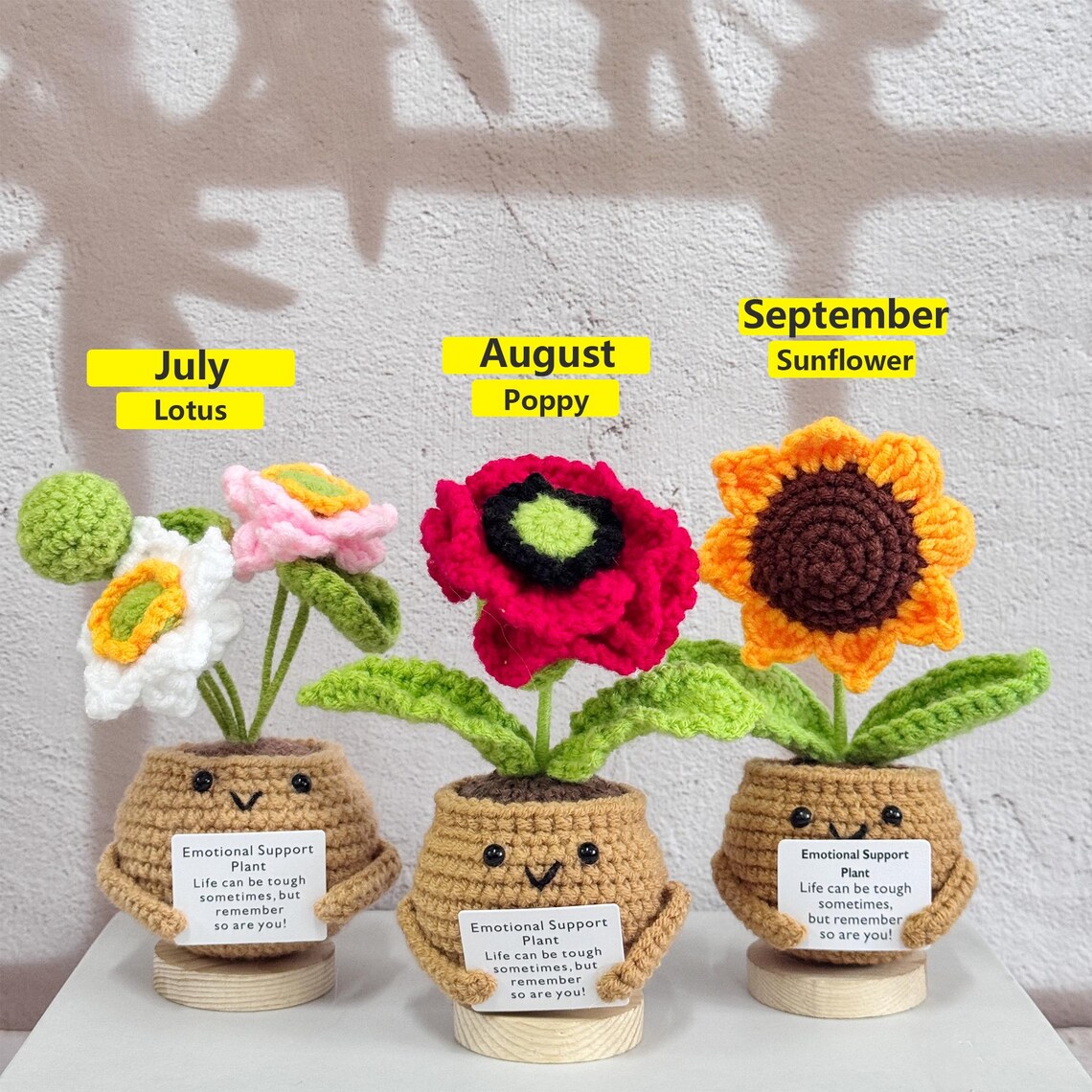 Personalized Crochet Birth Month Flowers,handmade Birthday Flowers,12 ...
