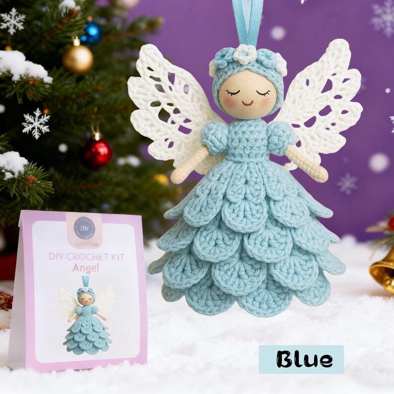 DIY Crochet Angel Ornament Kit,christmas Angel Pendant,beginner ...