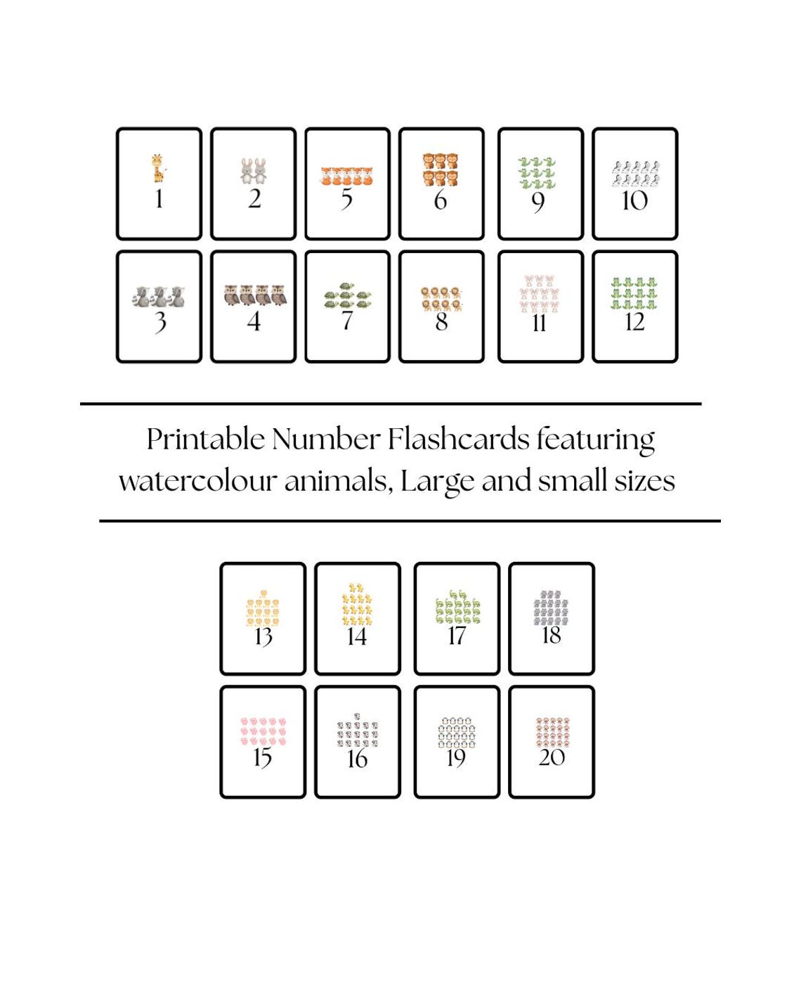 Number Flashcards | Counting Cards | Printable Number Flash Cards ...