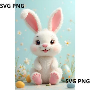 4 Easter Bunny Clipart Easter Png Happy Easter Png Svg Digital Download ...
